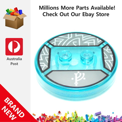 Genuine LEGO™ Transparent Light Blue Dimensions Toy Tag 4 x 4 x 2/3 ...