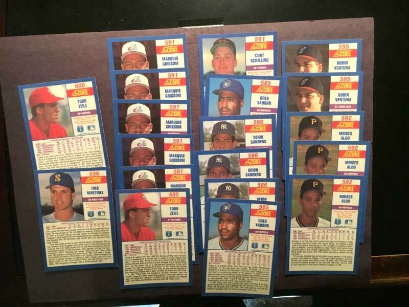 1990-Score- 19 Baseball Rookies. Martinez, Grissom, Alou-VENDING-FREE ...