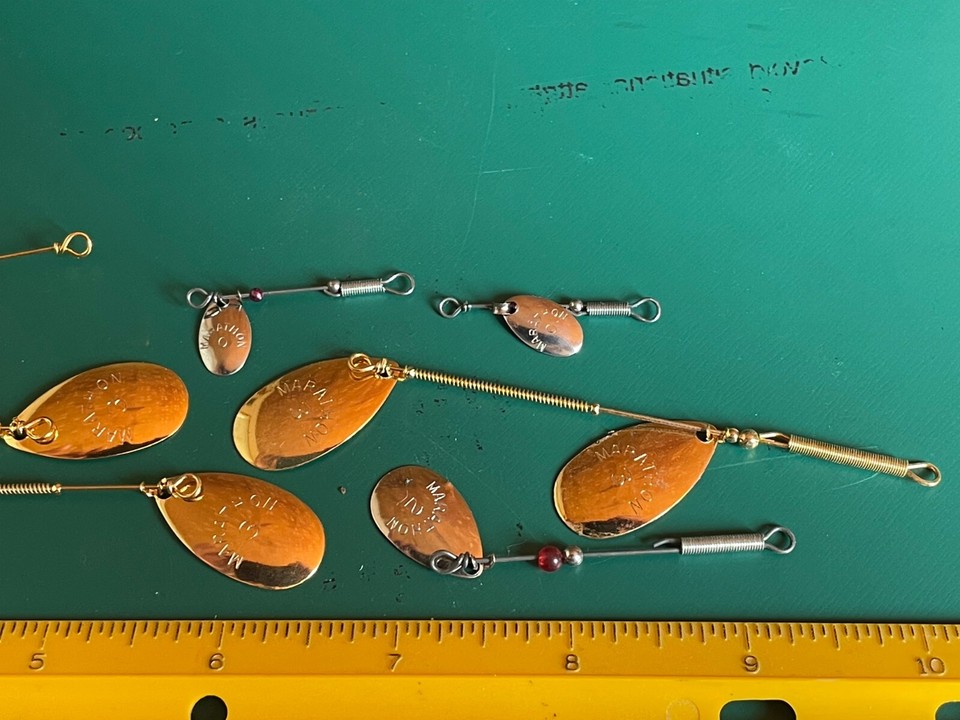 Lot of 10 Vintage Marathon Bait Co. Fishing Lures Spinners /M5 | eBay
