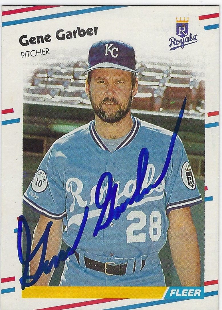 Autographed Signed 1988 Fleer 257 Gene Garber Kansas City Royals | eBay