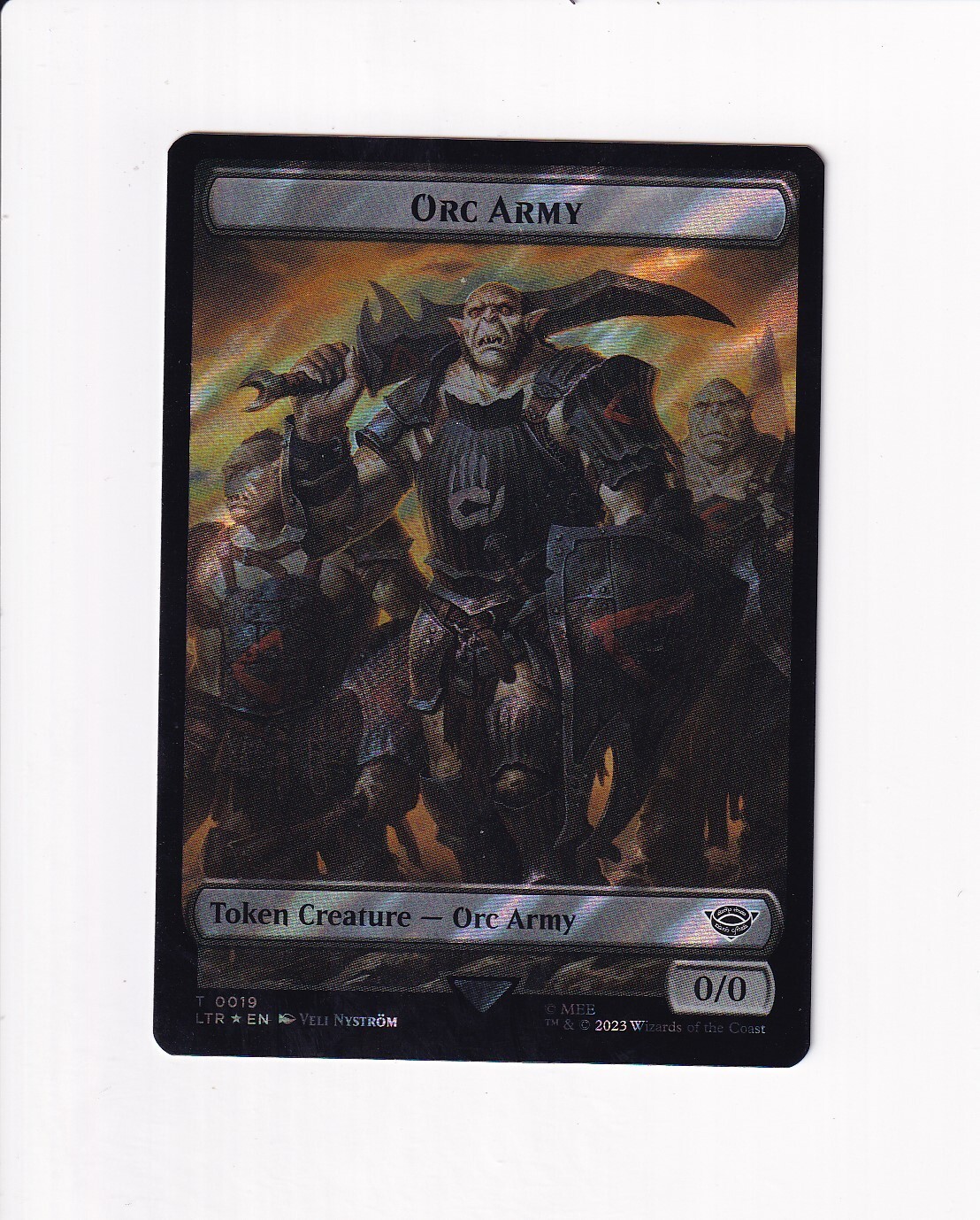 2023 MAGIC LORD OF THE RINGS DOUBLE TOKEN SURGE FOIL ORC ARMY 19 / FOOD ...