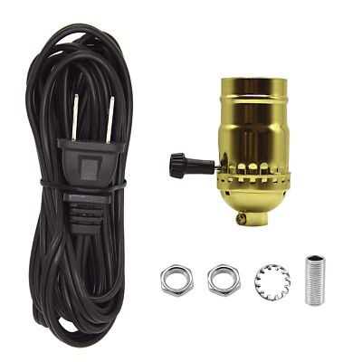 Lamp Light Kit Repair Or Rewiring Table Lamp Kit 3 Way Brass Plated ...