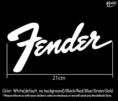 FENDER Stickers Decals Wall 21cm Reflective Guitar Business Signs Best ...