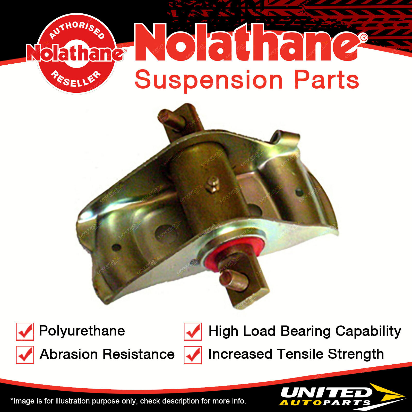 Nolathane Front Spring saddle for Nissan Ute XFN 6CYL 1984 - 1991 ...