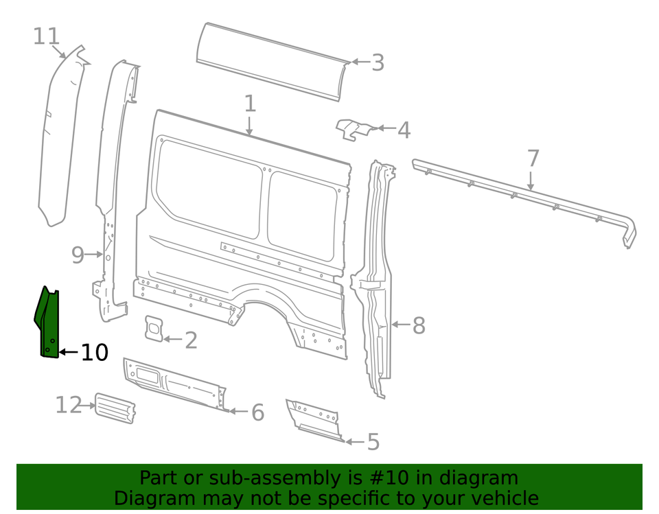 Genuine Ford Body D-Pillar Reinforcement CK4Z-6141058-B | eBay