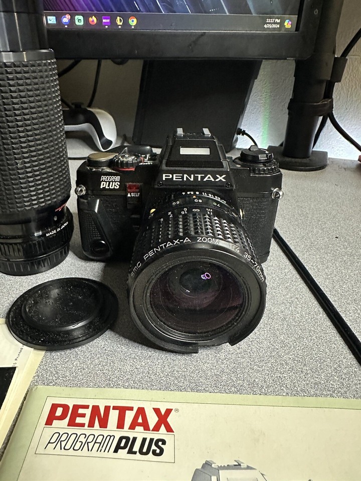 Pentax Camera Program Plus w/accs vintage 35 mm SLR camera photography ...