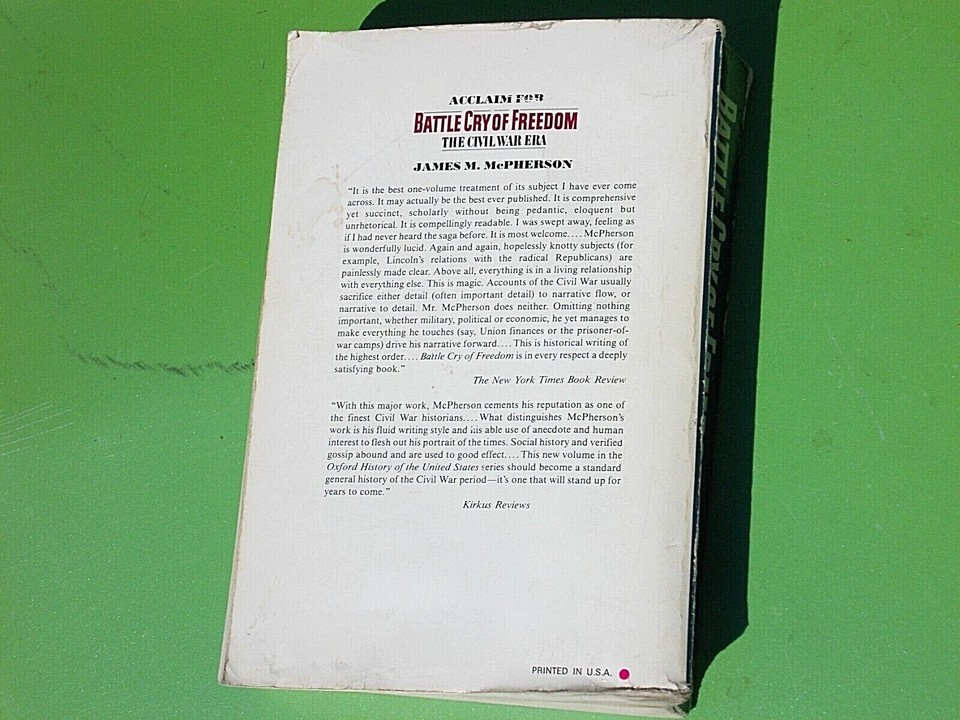 CIVIL WAR BATTLE CRY OF FREEDOM THE CIVIL WAR ERA 1988 OXFORD BY JAMES ...