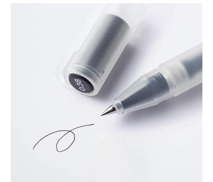 MUJI Japan Gel Ink Cap Type Ballpoint Pen 0.38mm 10 black pens | eBay