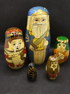 Collectible rare Nesting Dolls srt of 5 made in china holiday decor | eBay