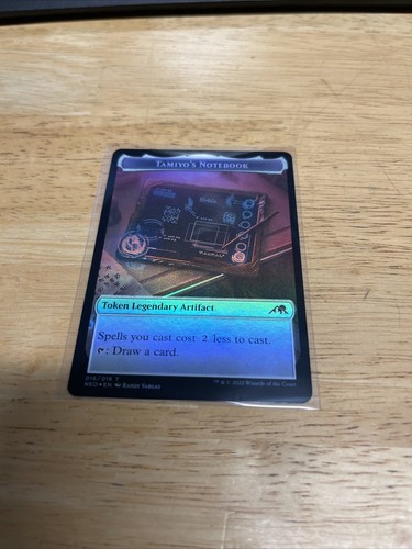 Tamiyo's Notebook Samurai Foil Token MTG NEO Kamigawa Neon Dynasty Pack ...