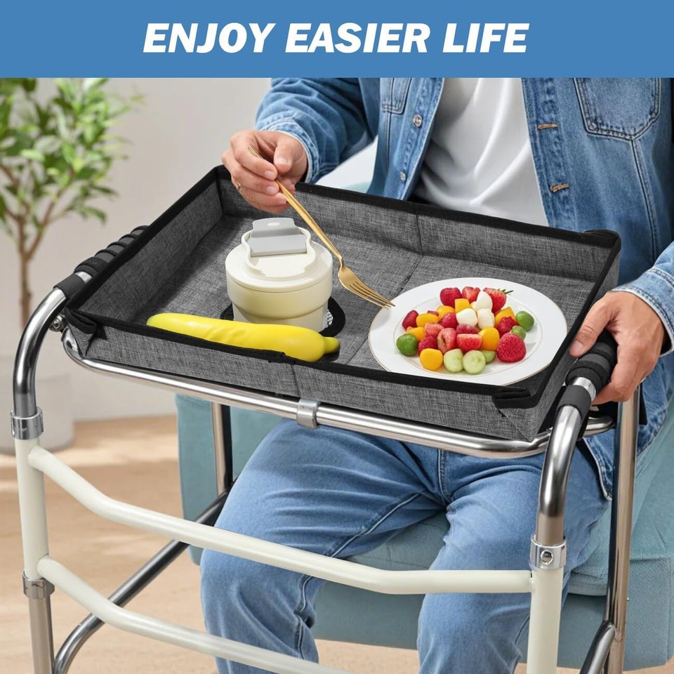 Walker Tray for Folding Walker, Foldable Tray for Walker with Cup ...