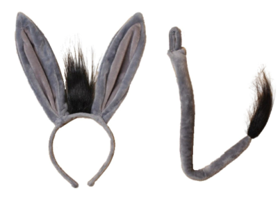 Donkey Costume Animal Fancy Dress Ears and Tail World Book Day Costumes ...