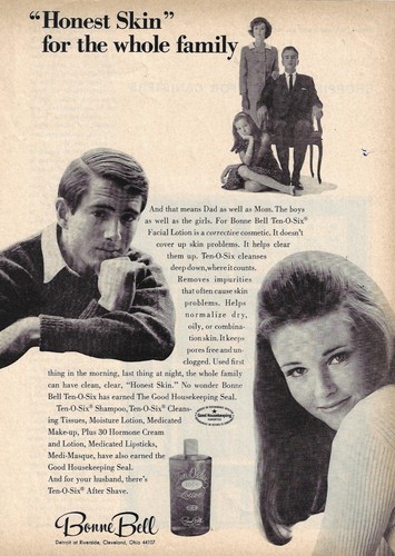 Bonnie Bell Ten-O-Six Lotion Keeps Skin Clear Pretty Teen Vintage 1966 ...