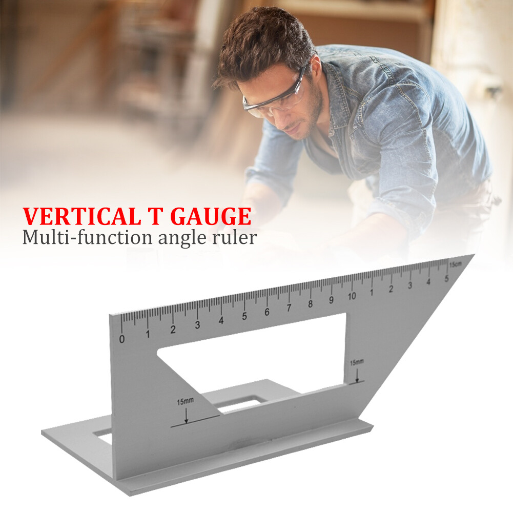 45/90 Degree Gauge Right Angle Ruler Measuring Woodworking Tool ...