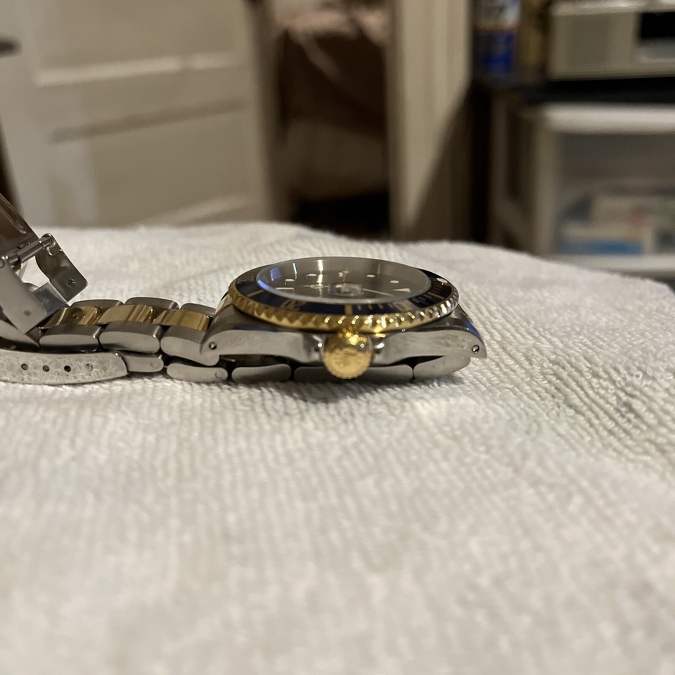 Rolex Submariner 16613 Silver with 18k Gold Oyster Bracelet with Blue ...