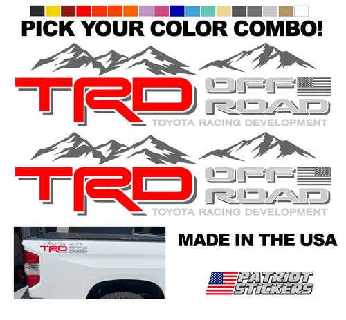 TRD Off Road w/Mountains Sticker Decals, Fits Toyota Tacoma, Tundra ...