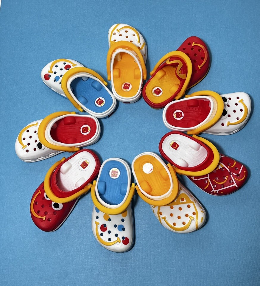 McDonalds X Crocs Happy Meal Toys Lot of 10 Toy Shoes Key Chains | eBay