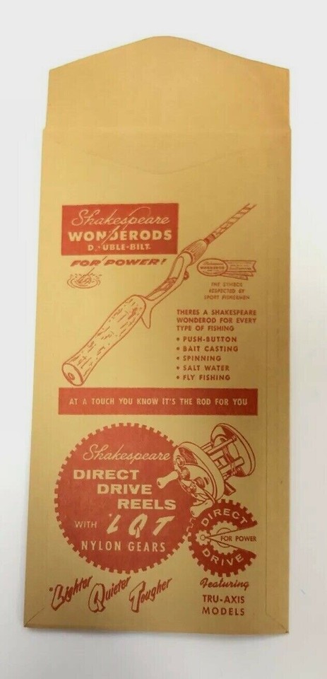 1940's Shakespeare Wonder Rods Wonder Cast Wonder Reel Old Fishing Reel ...