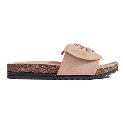 Shelvt Beige slides on a cork sole | eBay