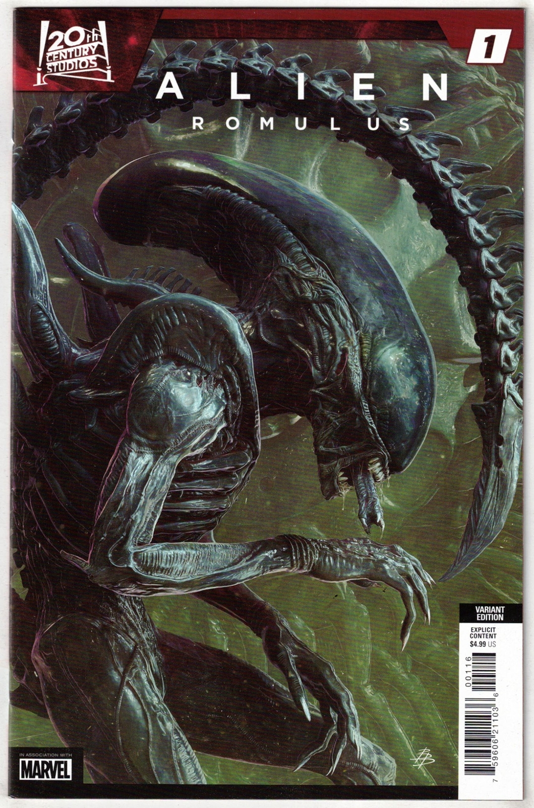 ALIEN ROMULUS #1- 1:25 BJORN BARENDS VARIANT- MARVEL | eBay