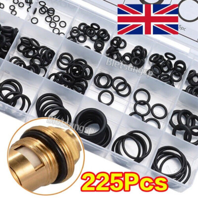 225Pc O RING SET Assorted O-Ring Washer Kit Pack Rubber ORing Seals ...
