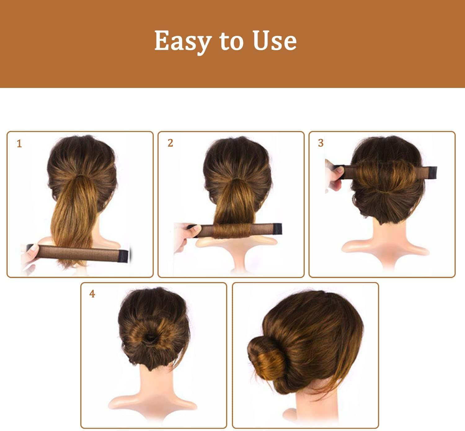 Hair Bun Maker Set for Kids - 15CM Versatile Buns Create Perfect ...