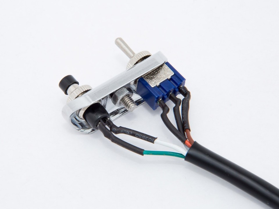 Handlebar Switch-Block Low-Profile Chrome, Cafe Racer, Bobber, Chopper ...