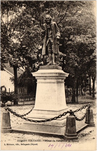 CPA Ferney-Voltaire Statue du Patriarche de Ferney FRANCE (1335035) | eBay