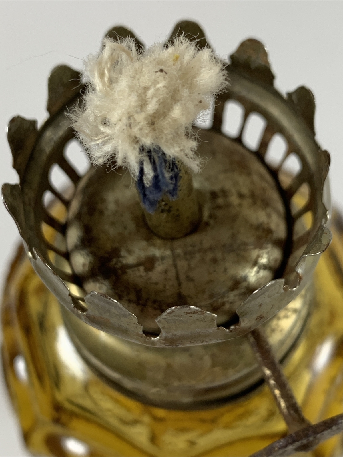 Amber Miniature Oil Lamp Moon Stars w/ Shade Hong Kong | eBay