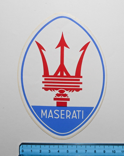ADESIVO STICKER AUTOCOLLANT VINTAGE ORIGINAL AUTO TUNING MASERATI ...