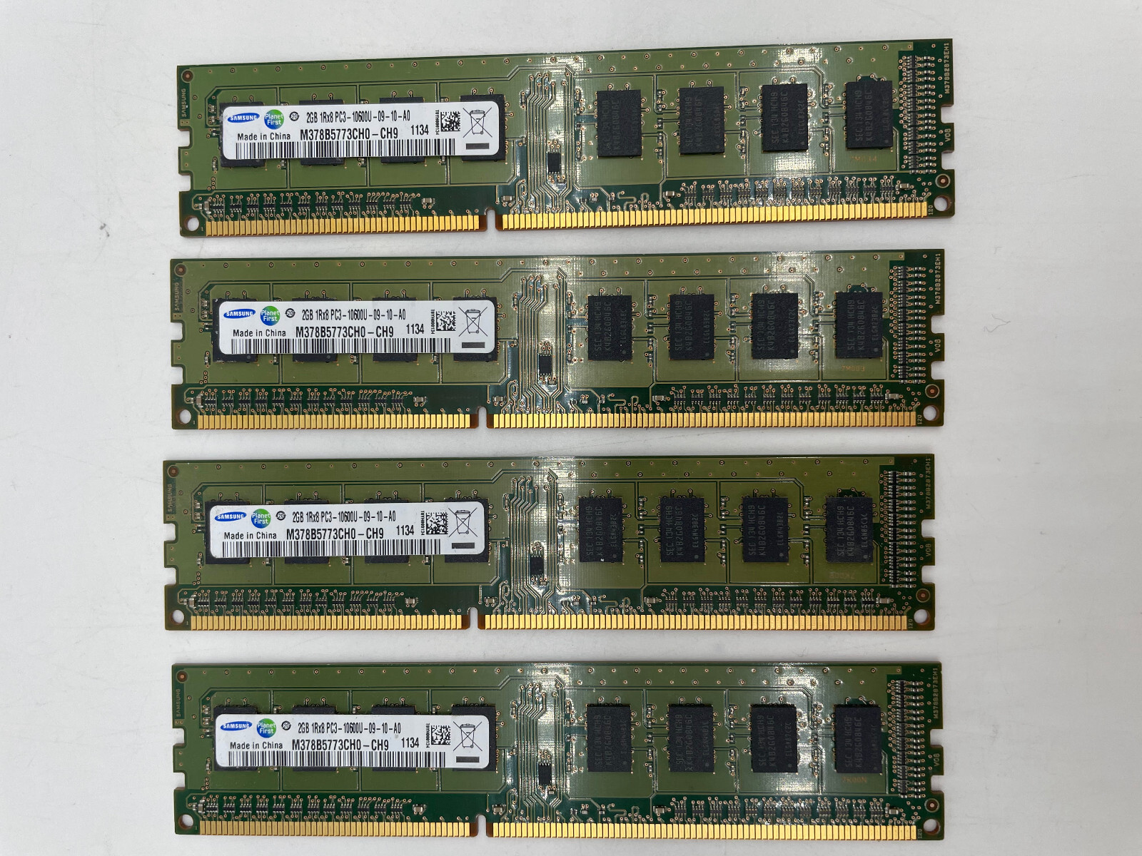 Lot of 4 pcs – Samsung Memory (RAM) 2gb 1Rx8 PC3-10600U-09-10-A0 | eBay