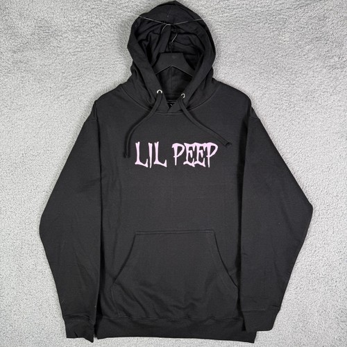 Lil Peep Official Merch Tour Hoodie Men's Medium Black Pink Sweatshirt ...