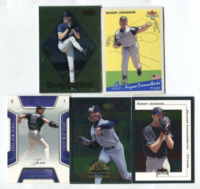 Randy Johnson 5 Baseball Card Lot HOF MARINERS D-BACKS YANKEES EXPOS ...