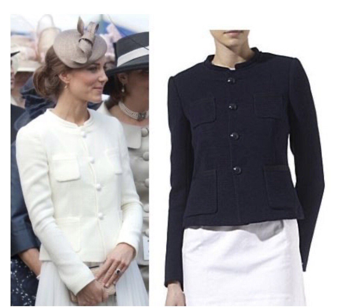 Rare Joseph Nessie Knit Military Navy Blazer Jacket 4… - Gem