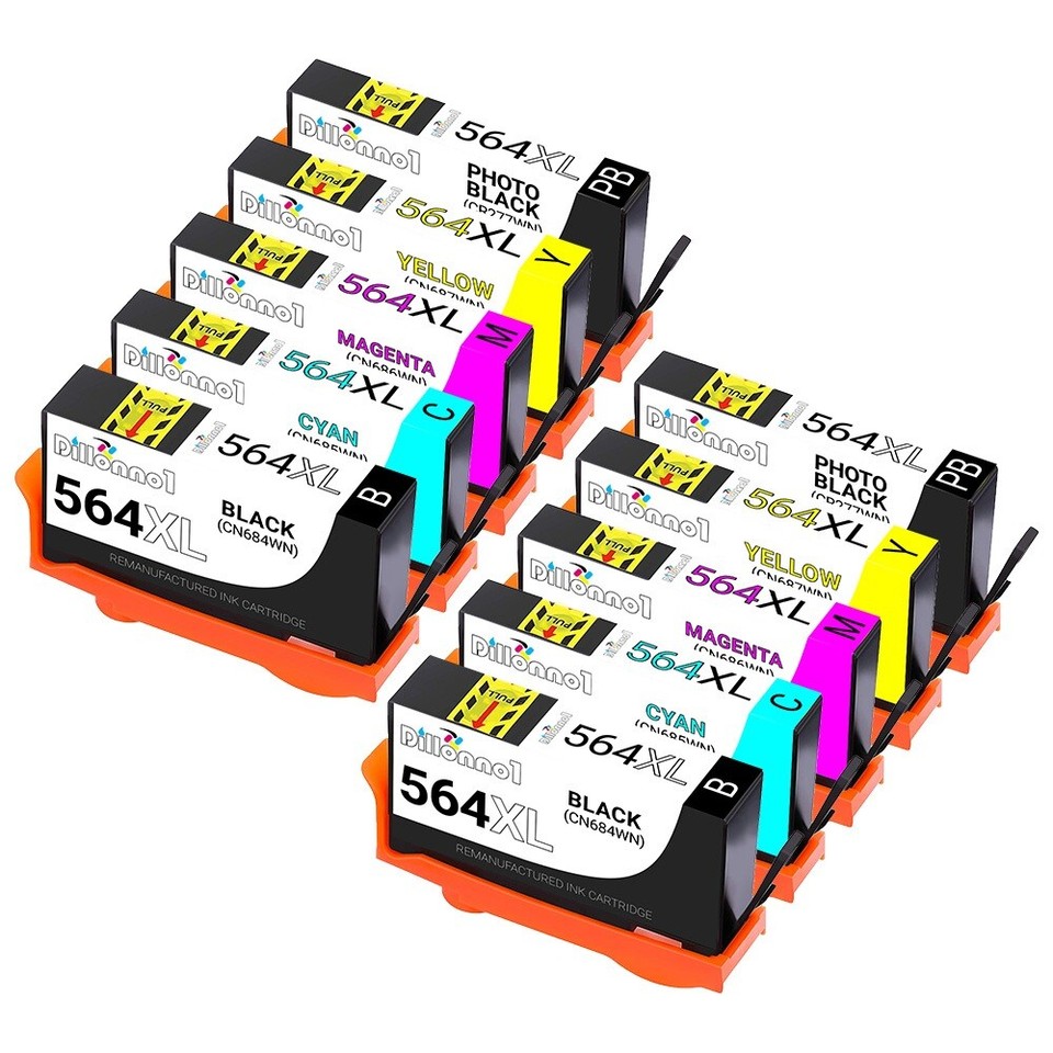 10-PK For HP 564XL For HP 564 XL Ink Cartridge Set PhotoSmart D7500 ...