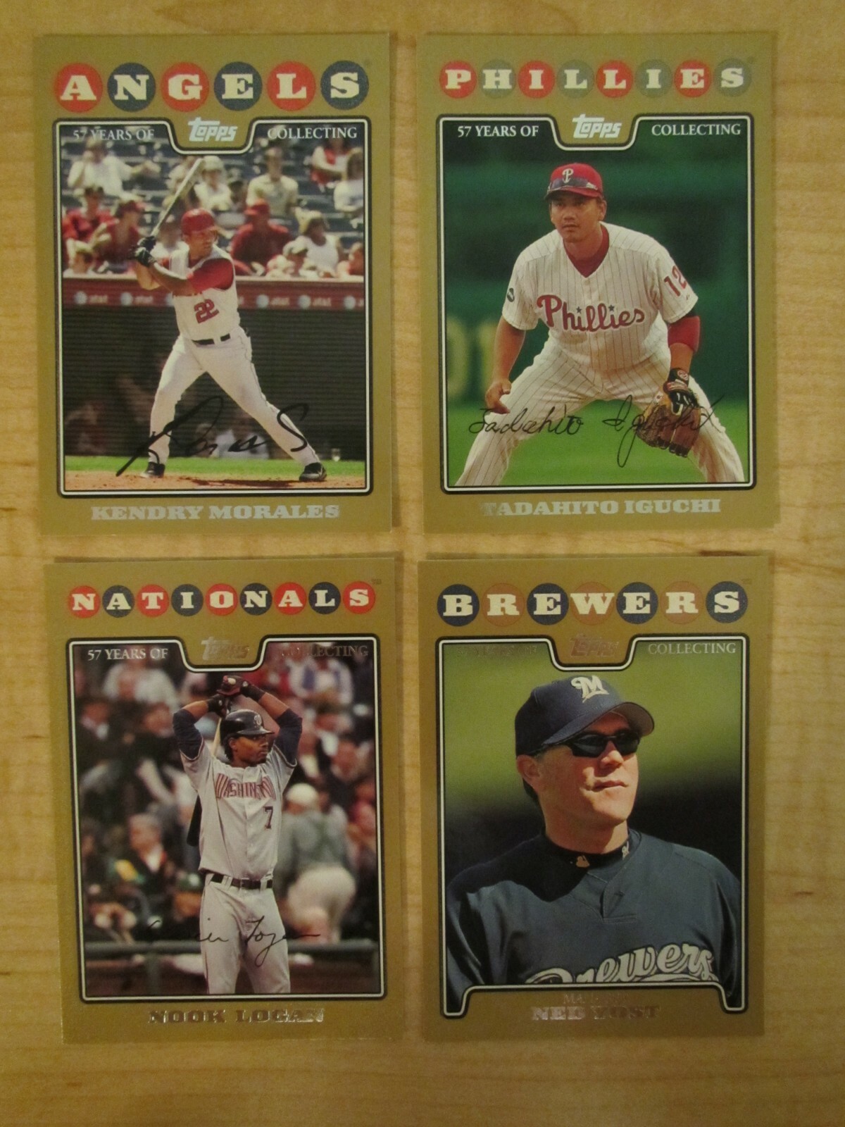 2008 Topps Baseball Gold Border Serial Numbered /2008 Lot of 4 | eBay