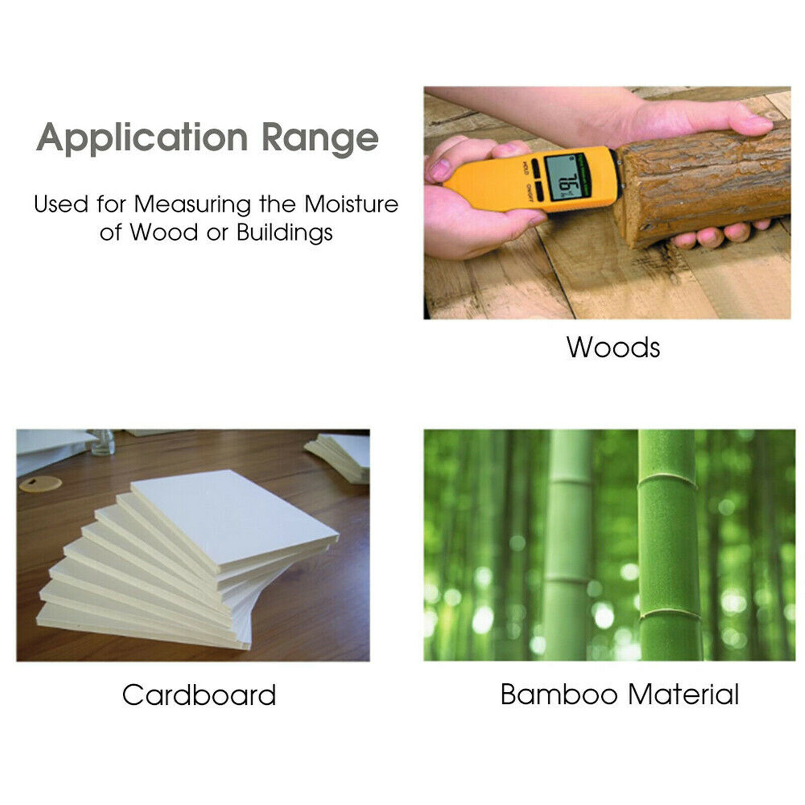 Moisture Meter Digital LCD Portable Damp Detector Reader Wall Tester ...