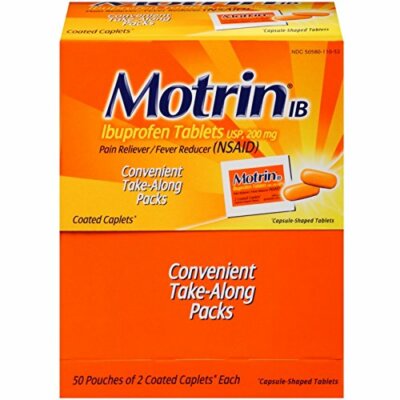 Motrin IB - Ibuprofen Tablets, Two Tablets Per Packet, 50 Packets Total ...