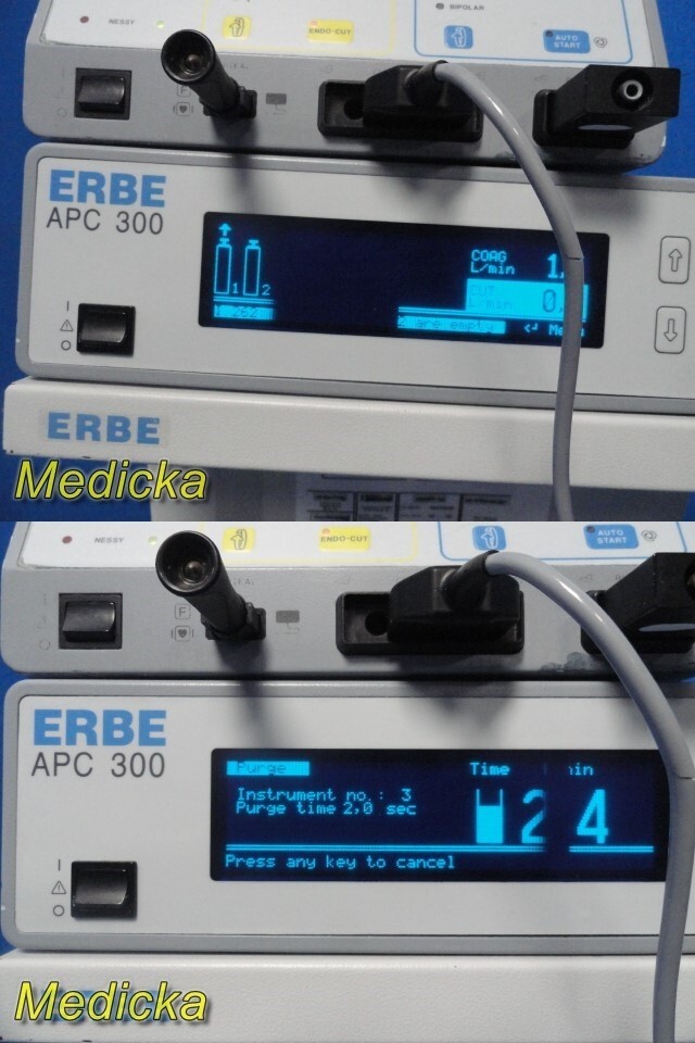 Erbe ICC 200 ESU W/ APC 300 Coagulator, Instrument Cable,Cart,Foot ...