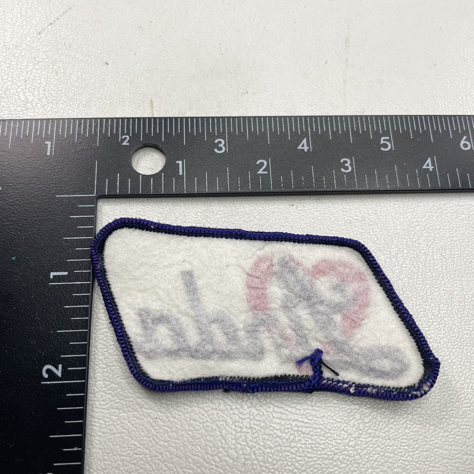 Vintage Retro Fancy Pink Heart Name LINDA Patch (Cursive Purple Letter ...