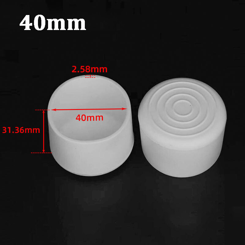 Round Plastic End Cap White Caps Tube Pipe PVC Blanking Cover Cap Ø ...