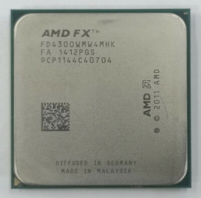 AMD FX-4300 Desktop Processor Socket AM3+ fx4300 FD4300WMW4MHK 95W Quad ...