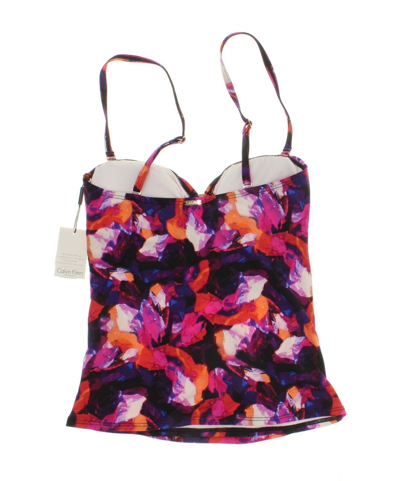 Calvin Klein Women's Convertible Bandeau Tankini Top - Hot Fuchsia ...
