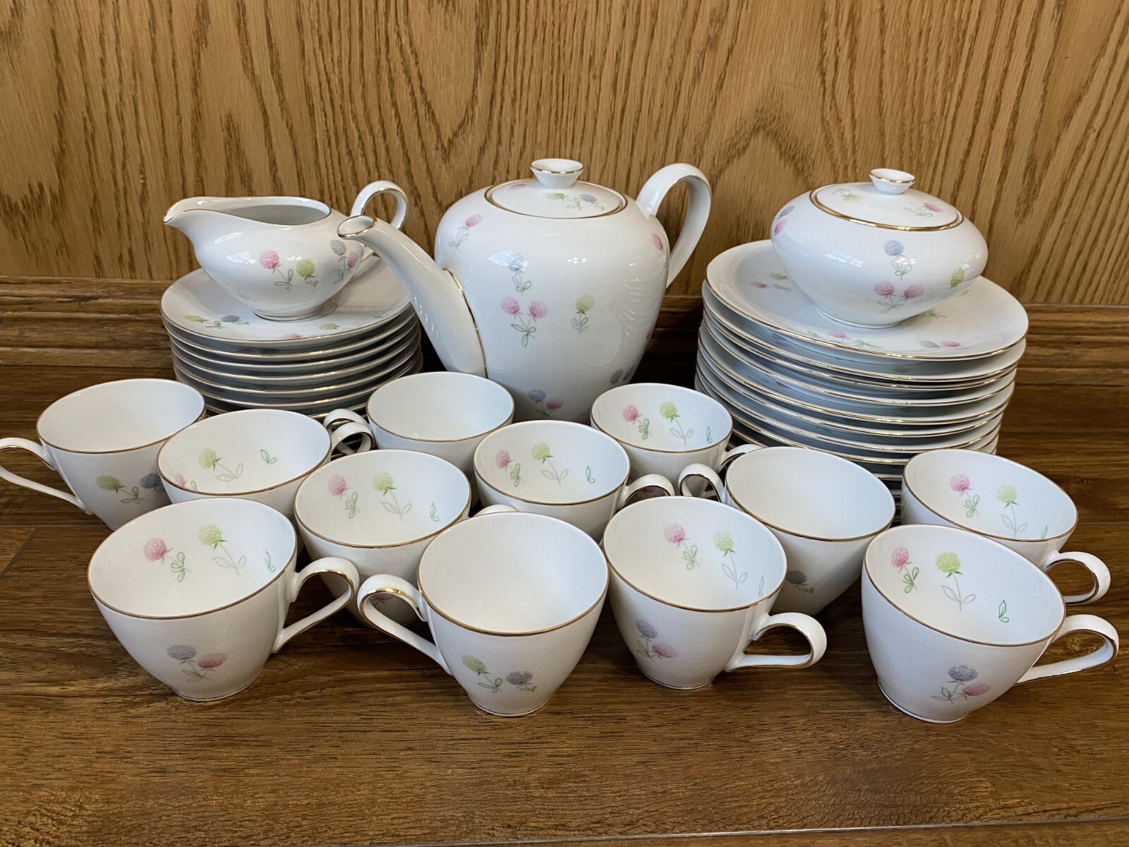 Vintage KPM Krister, 38 Piece Complete Floral Porcelain Tea Set | eBay