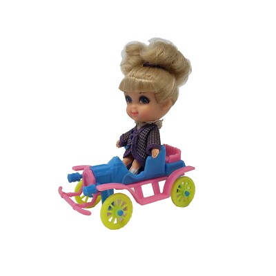 Vintage MATTEL 1969 LIDDLE KIDDLE 3" Rosemary Driving Roadster Car | eBay