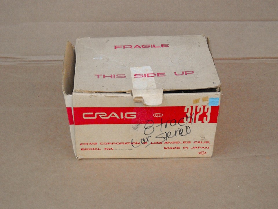 Vintage Craig Car Stereo 8 Track Player Model 3123 Floor Mount Bracket ...