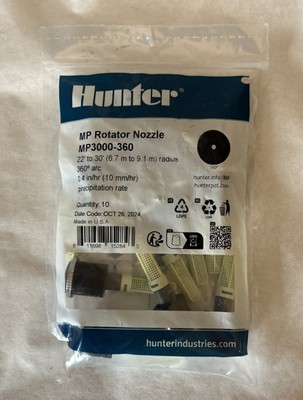BAG OF 10 HUNTER MP3000 Rotator Irrigation NOZZLE 360 DEGREE 22-30 ...
