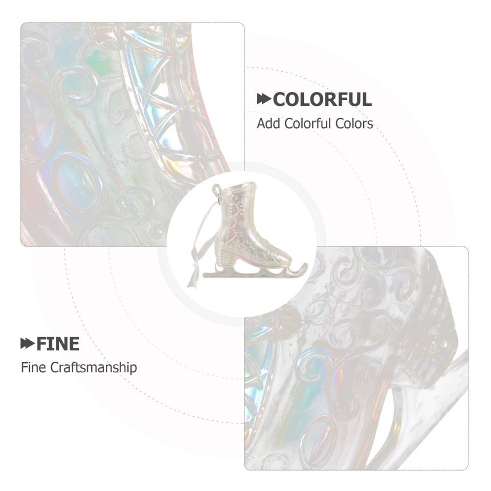 Ice Skate Shoes Hanging Ornament Acrylic Skating Shoes Xmas Tree ...