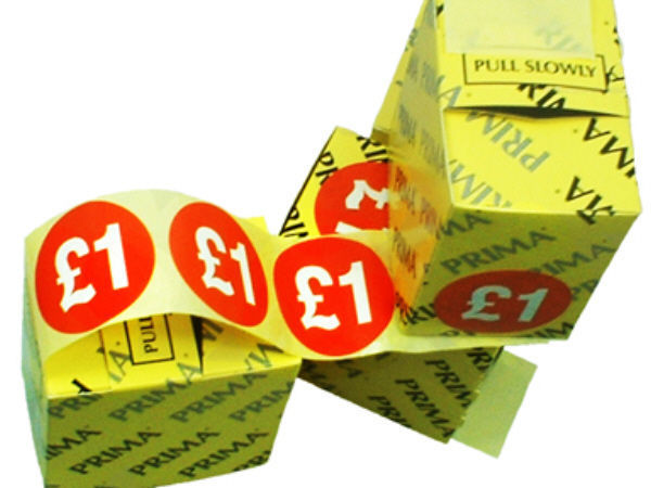 500 Red Shop Stickers / Price Labels - ' 1' - POUND SHOP | eBay UK