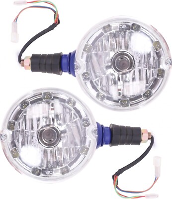 LED 12v Ford Tractor Headlights with Chrome Ring for 2000 3000 4000 ...